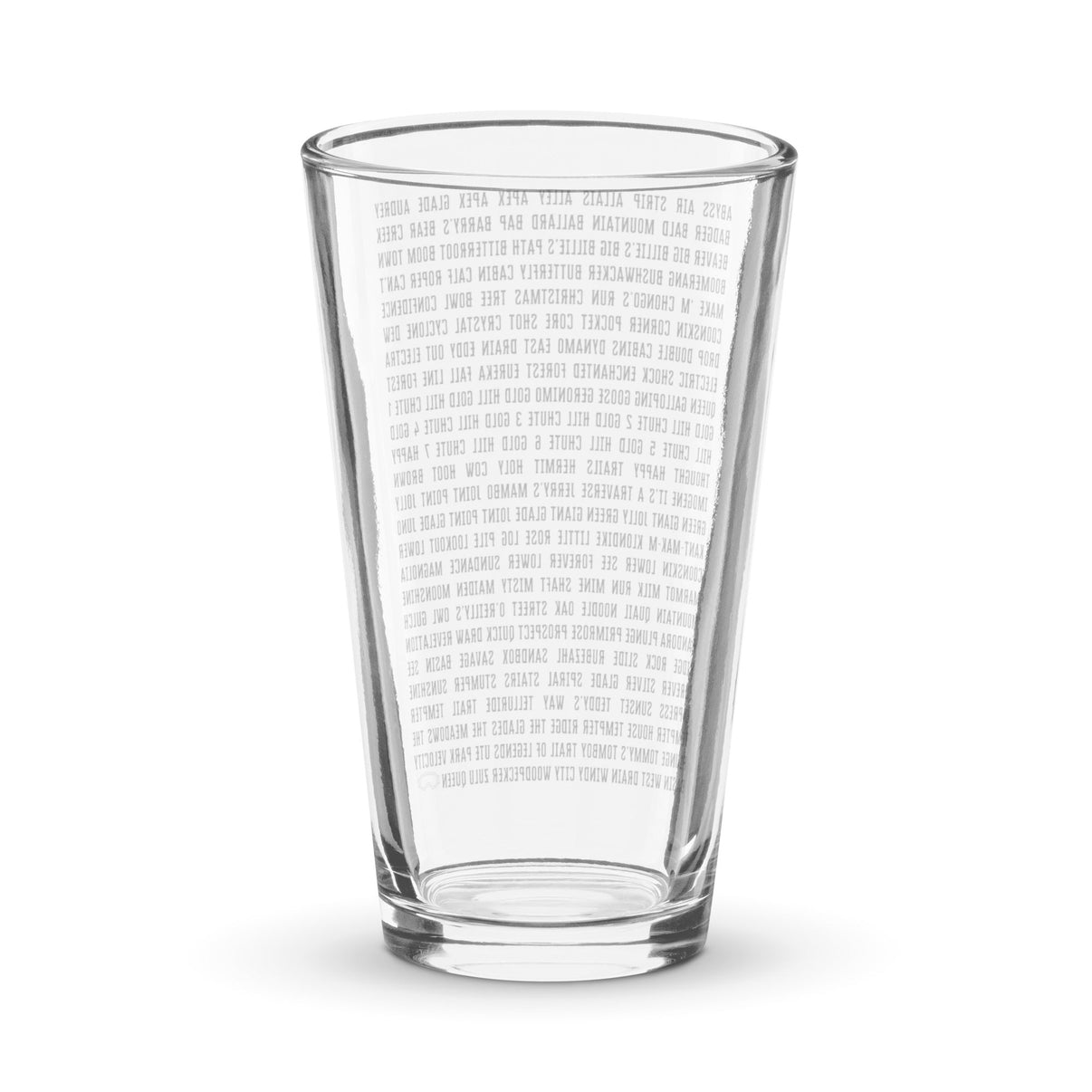 Telluride Ski Resort Trail Map Names Pint Glass , 16oz – Telluride Shop